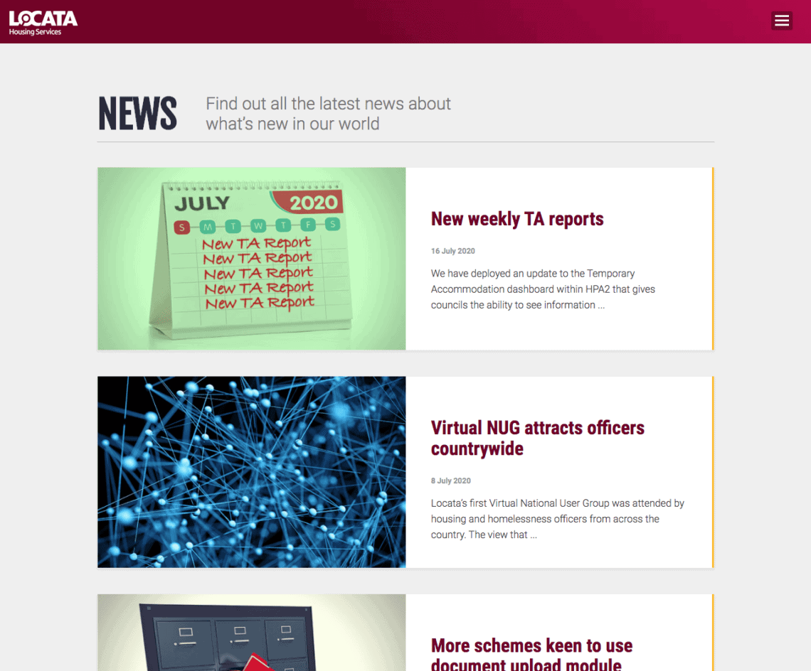 Locata's website redesign includes a new video page - Social Housing ...